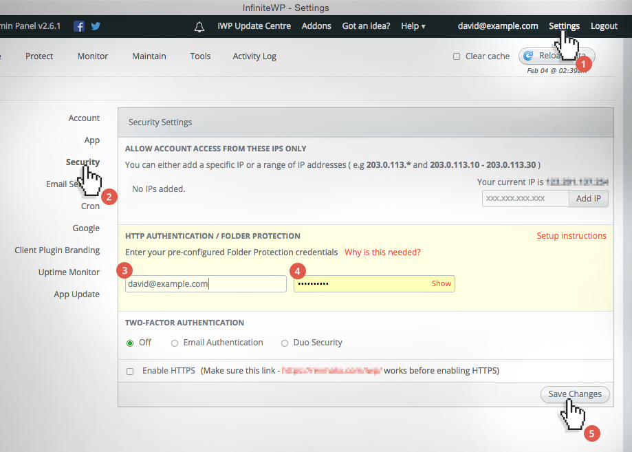 How to secure the admin panel? : InfiniteWP Support